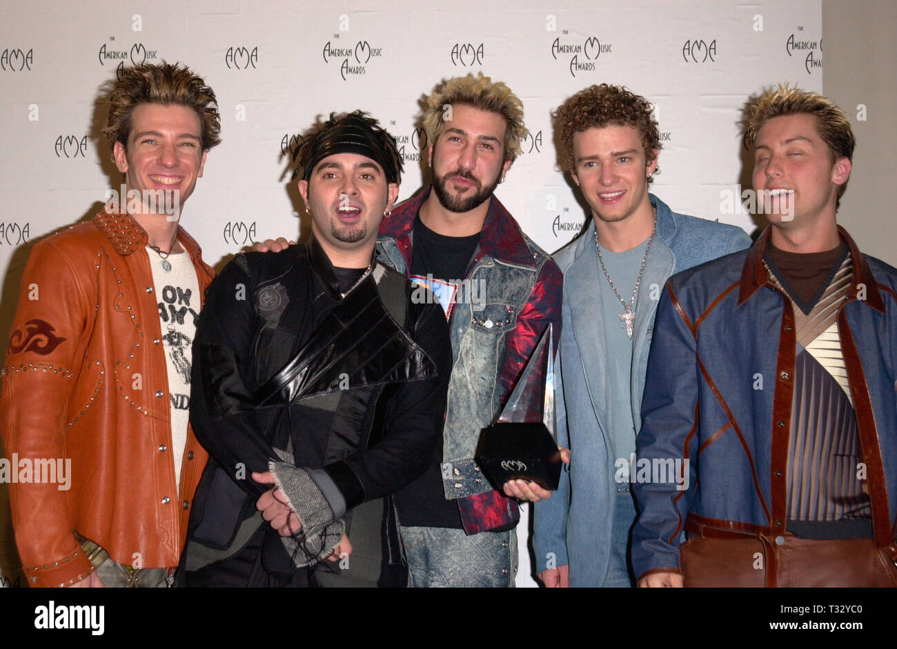 LOS ANGELES, CA. January 08, 2001: Pop group *NSYNC at the 28th Annual ...