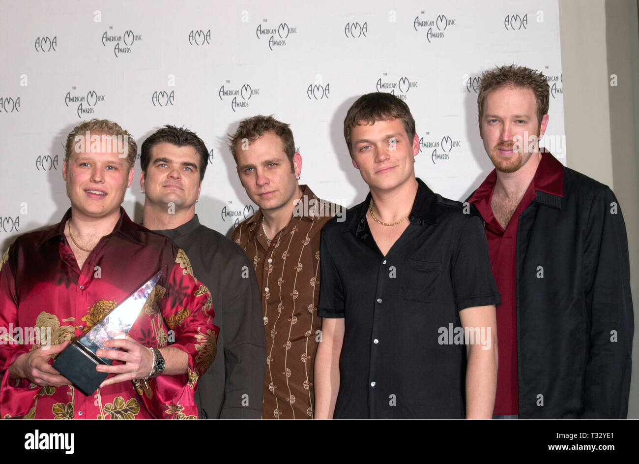 LOS ANGELES, CA. January 08, 2001: Pop group THREE DOORS DOWN at the ...