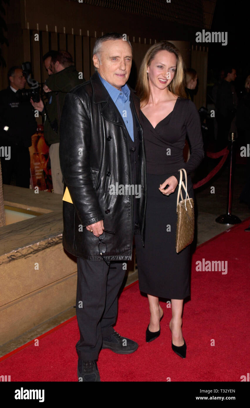 LOS ANGELES, CA. January 09, 2001: Actor DENNIS HOPPER & wife at the ...