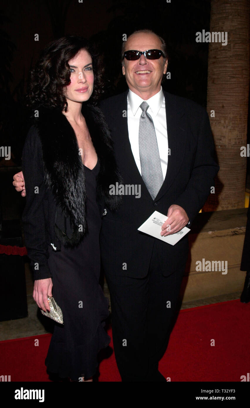 LOS ANGELES, CA. January 09, 2001: Actor JACK NICHOLSON & actress ...