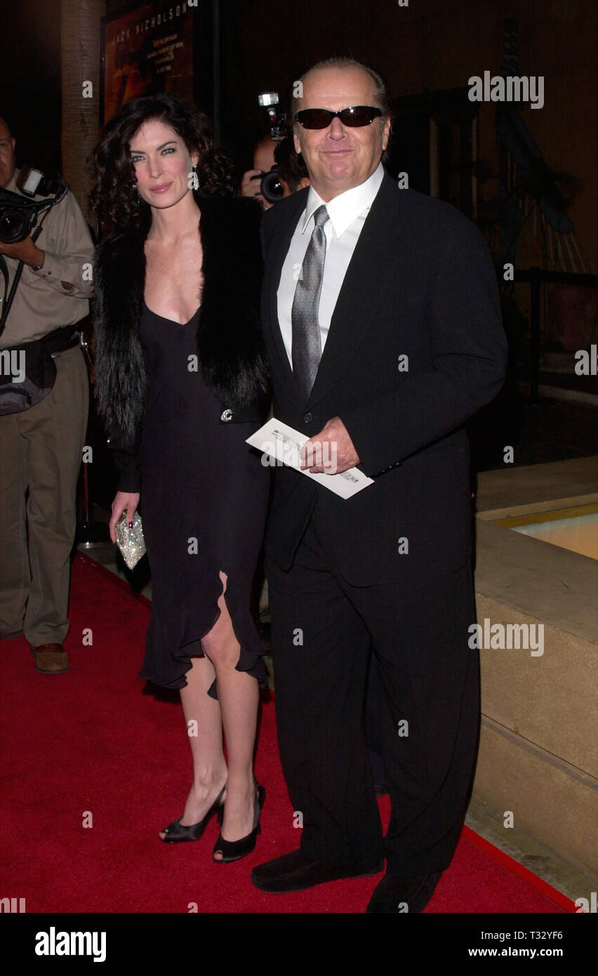 LOS ANGELES, CA. January 09, 2001: Actor JACK NICHOLSON & actress ...