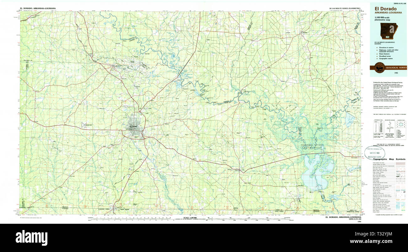 El dorado arkansas map hi-res stock photography and images - Alamy