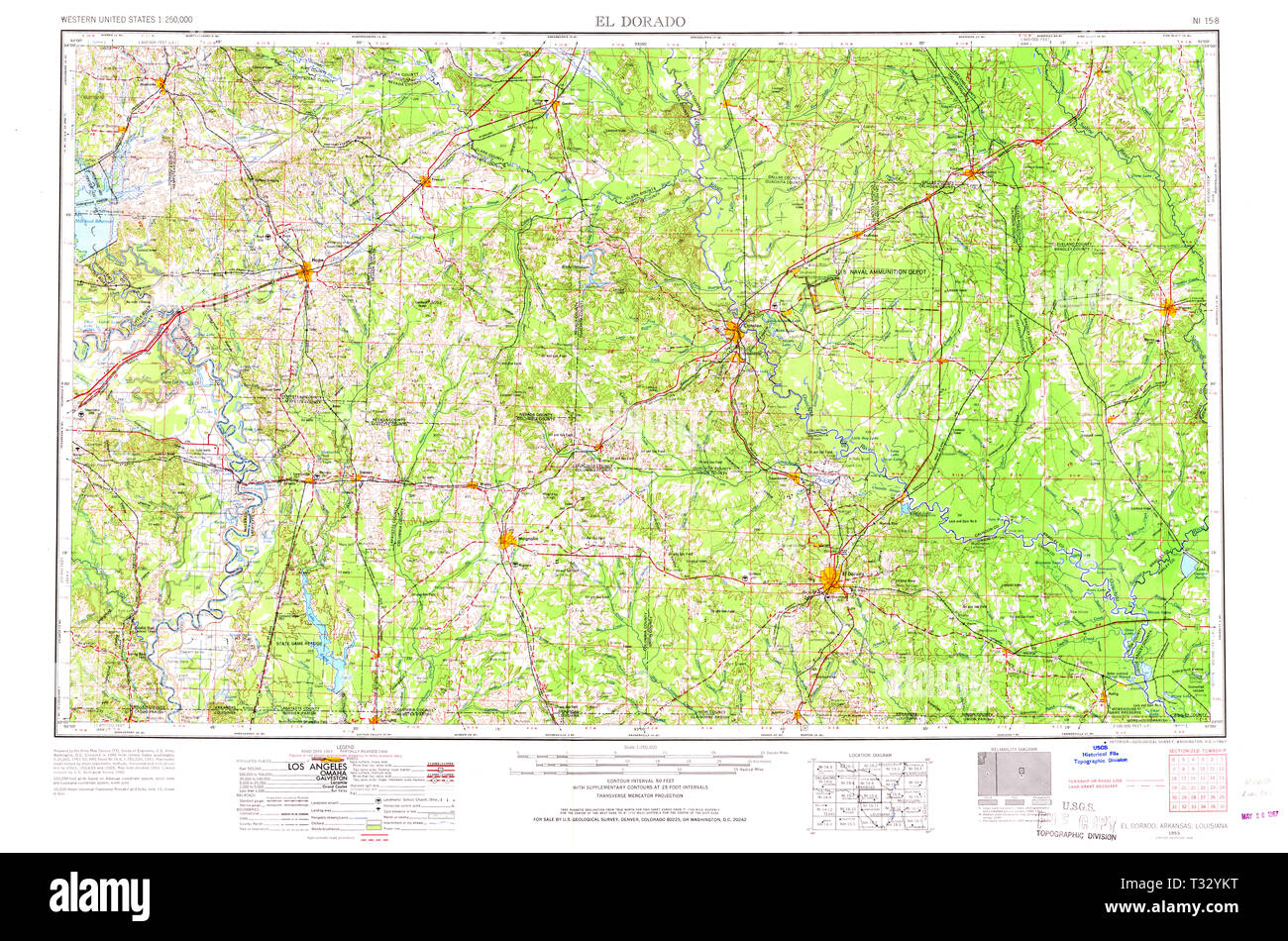 El dorado arkansas map hi-res stock photography and images - Alamy
