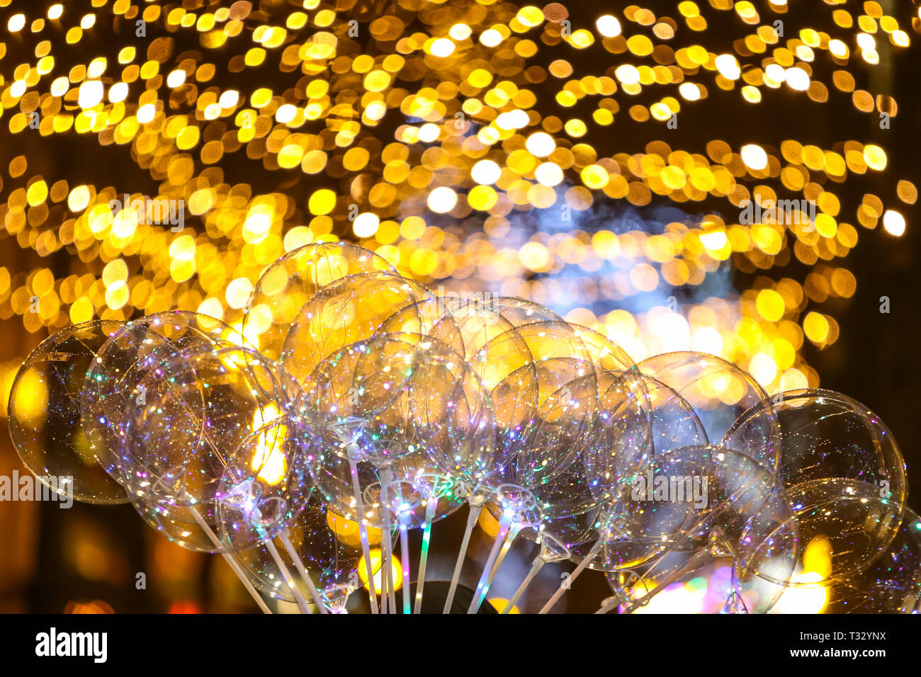 Group illuminating balloons led hi-res stock photography and images - Alamy