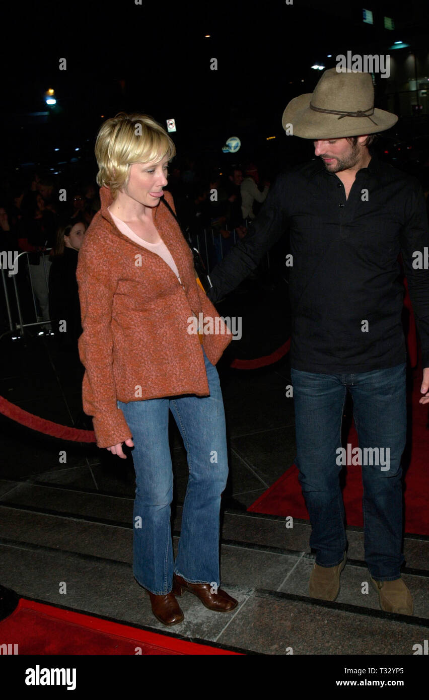LOS ANGELES, CA. January 18, 2001: Actress ANNE HECHE & boyfriend at ...