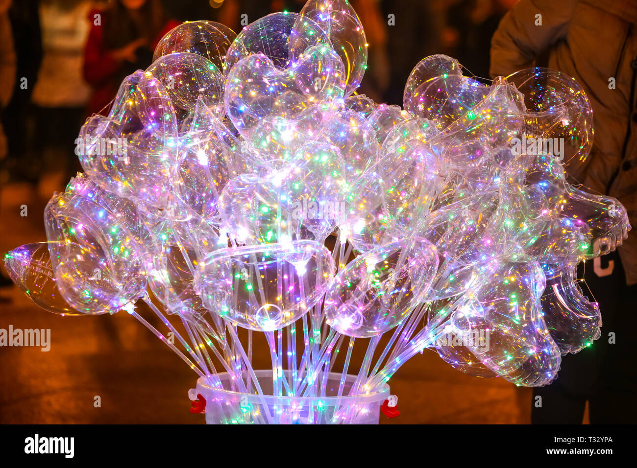 Group illuminating balloons led hi-res stock photography and images - Alamy