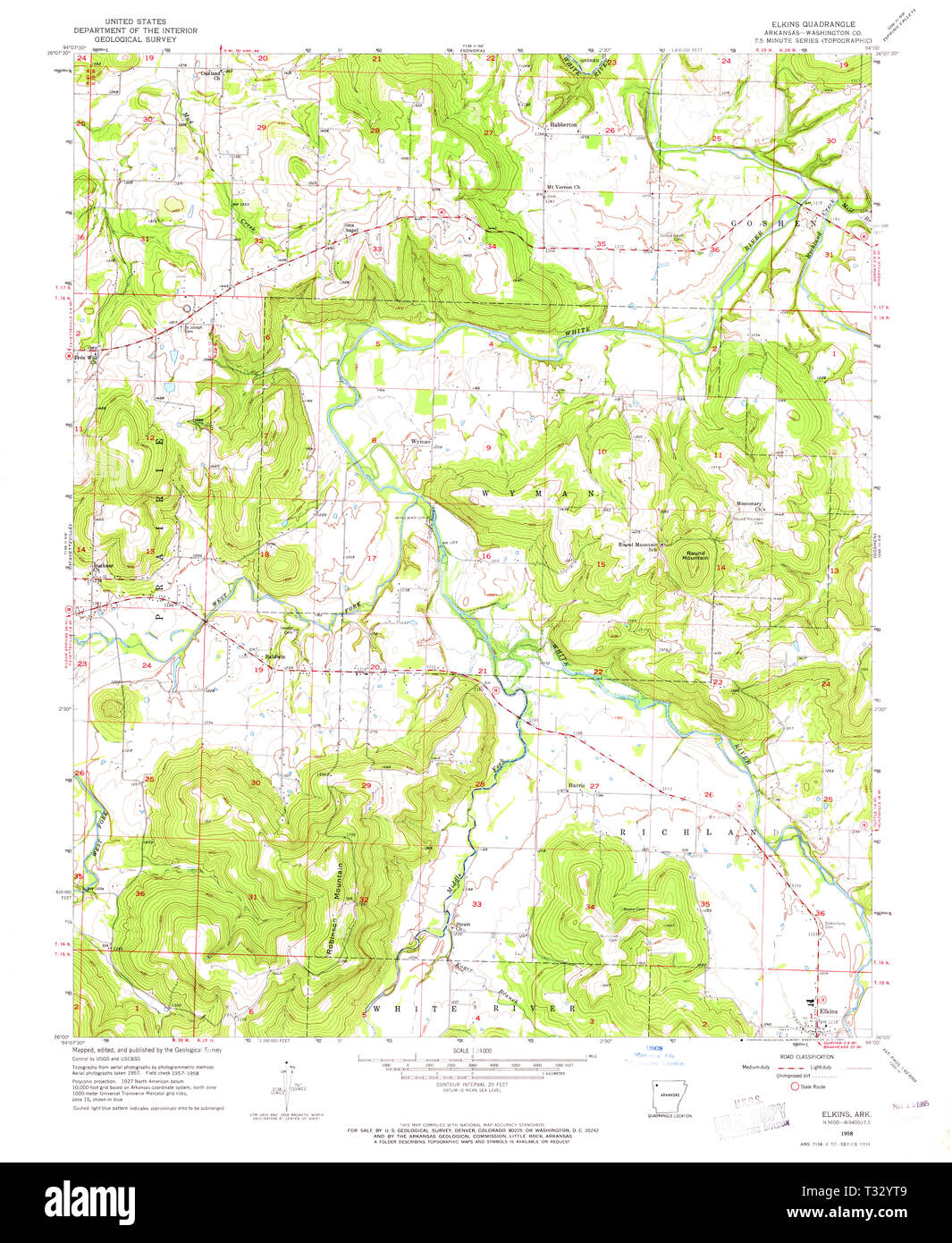 Elkins map hi-res stock photography and images - Alamy