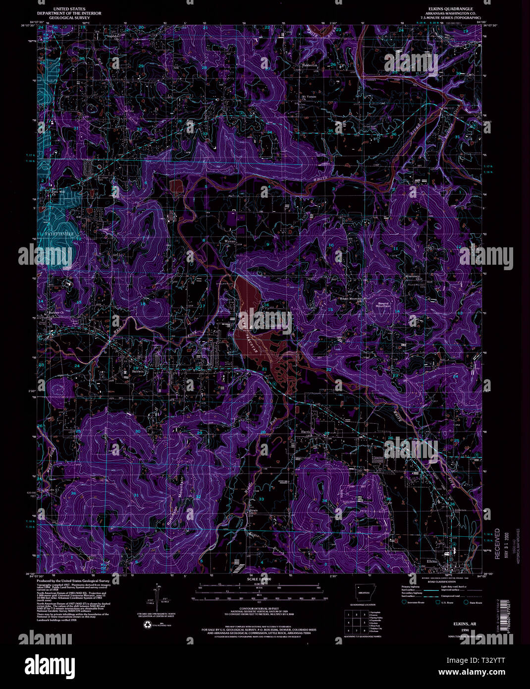 Elkins map hi-res stock photography and images - Alamy