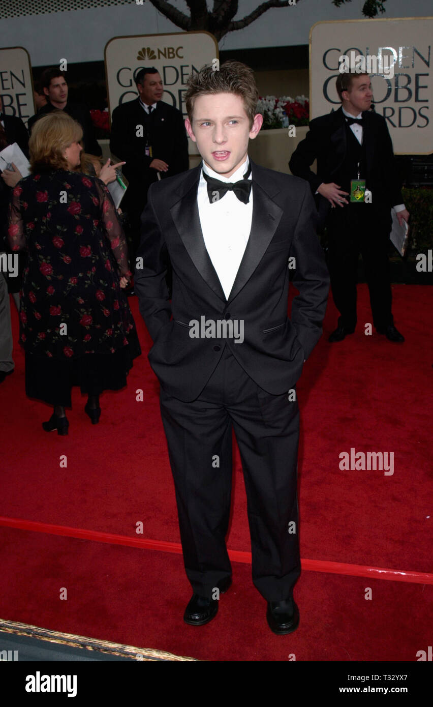 LOS ANGELES, CA. January 21, 2001: Actor JAMIE BELL at the 2001 Golden ...