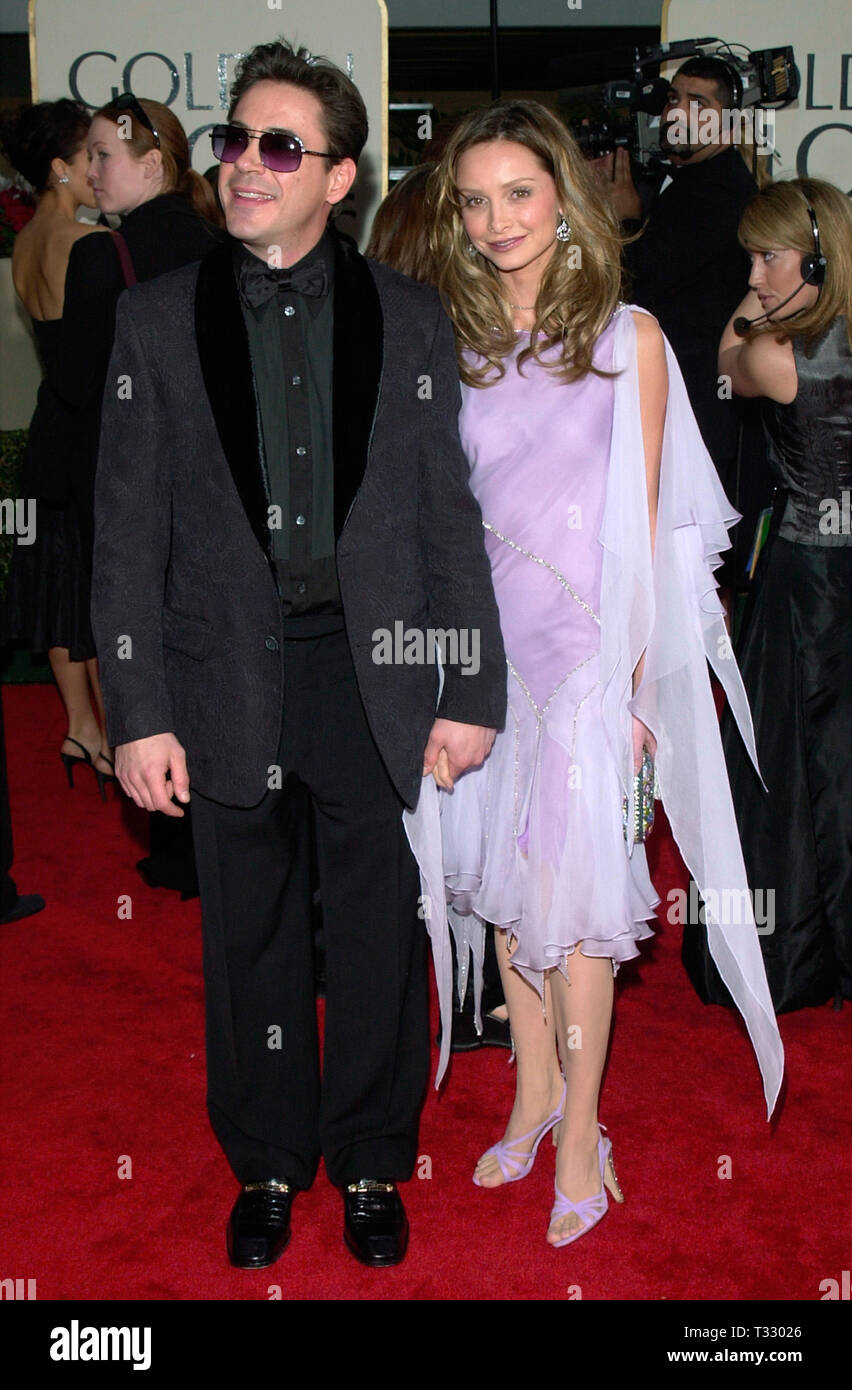 LOS ANGELES, CA. January 21, 2001: Actress CALISTA FLOCKHART & actor ...
