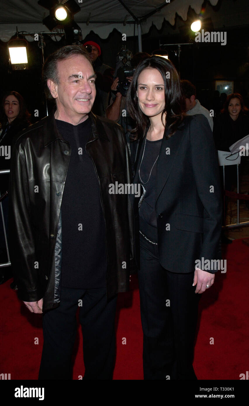 LOS ANGELES, CA. February 07, 2001: Singer/actor NEIL DIAMOND & date at ...