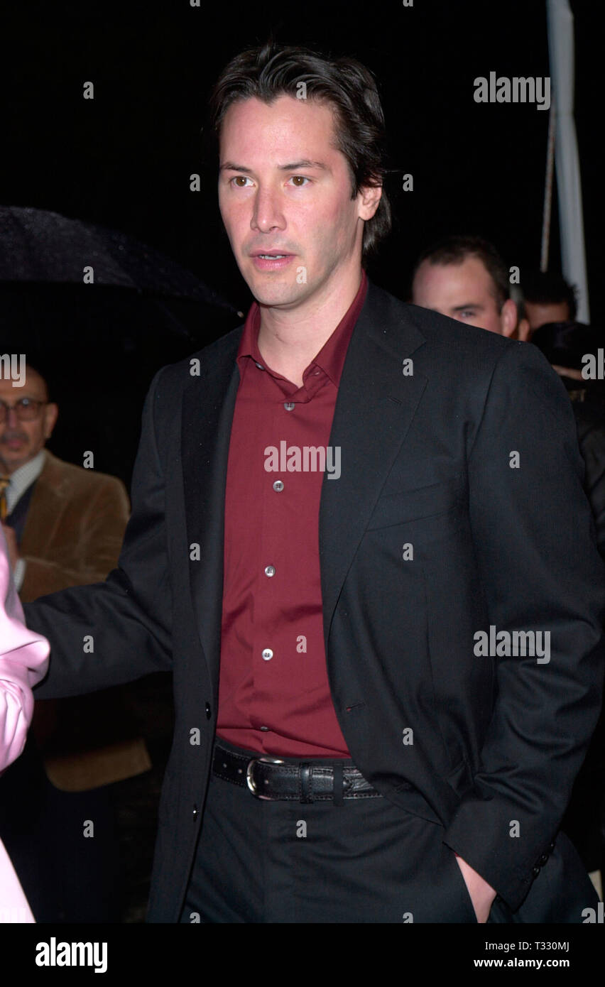 LOS ANGELES, CA. February 12, 2001: Actor KEANU REEVES at the Los ...