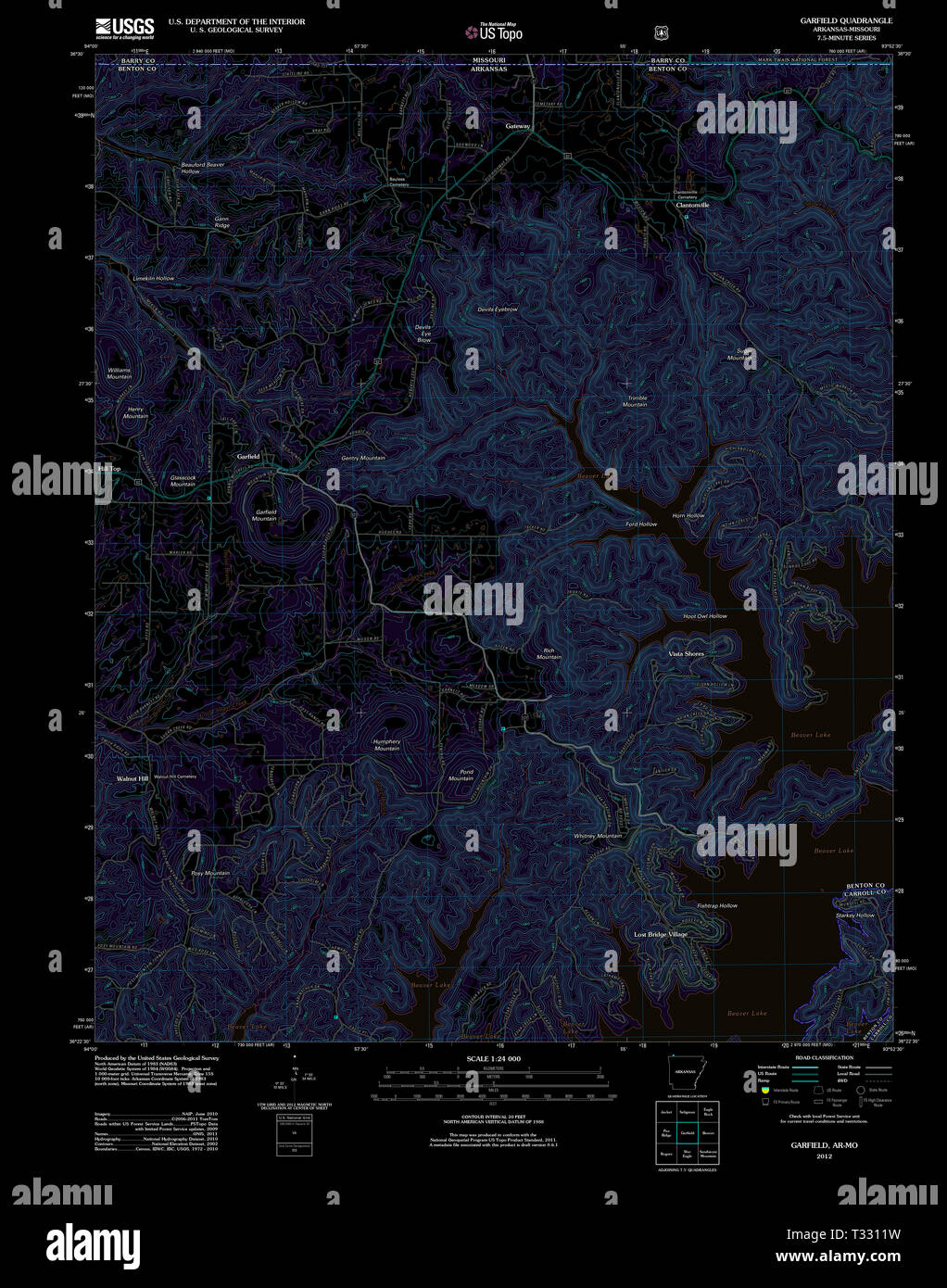 Garfield map hi-res stock photography and images - Alamy