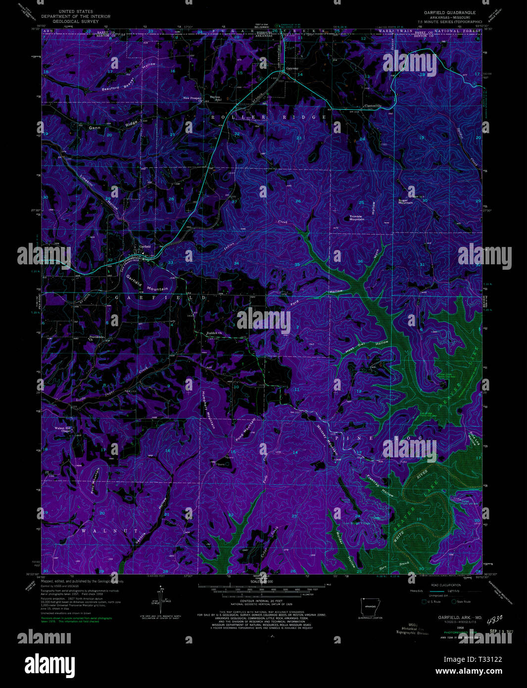 Garfield map hi-res stock photography and images - Alamy