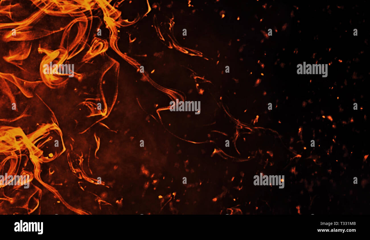 Perfect vintage texture with fire particles sparkle embers on ...