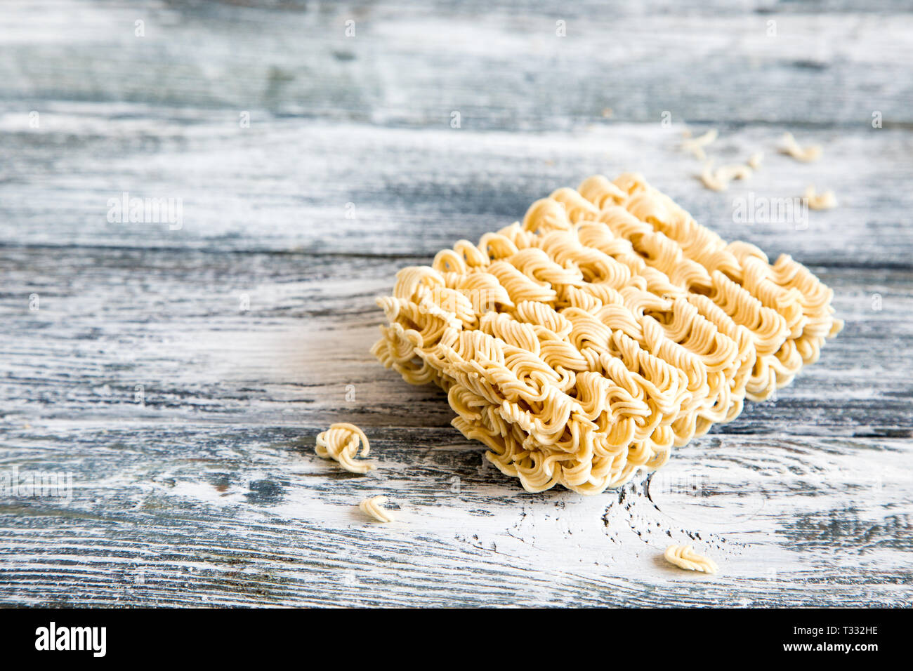 Instant noodles. Dry noodles raw food. Quick cooking noodle Stock Photo ...