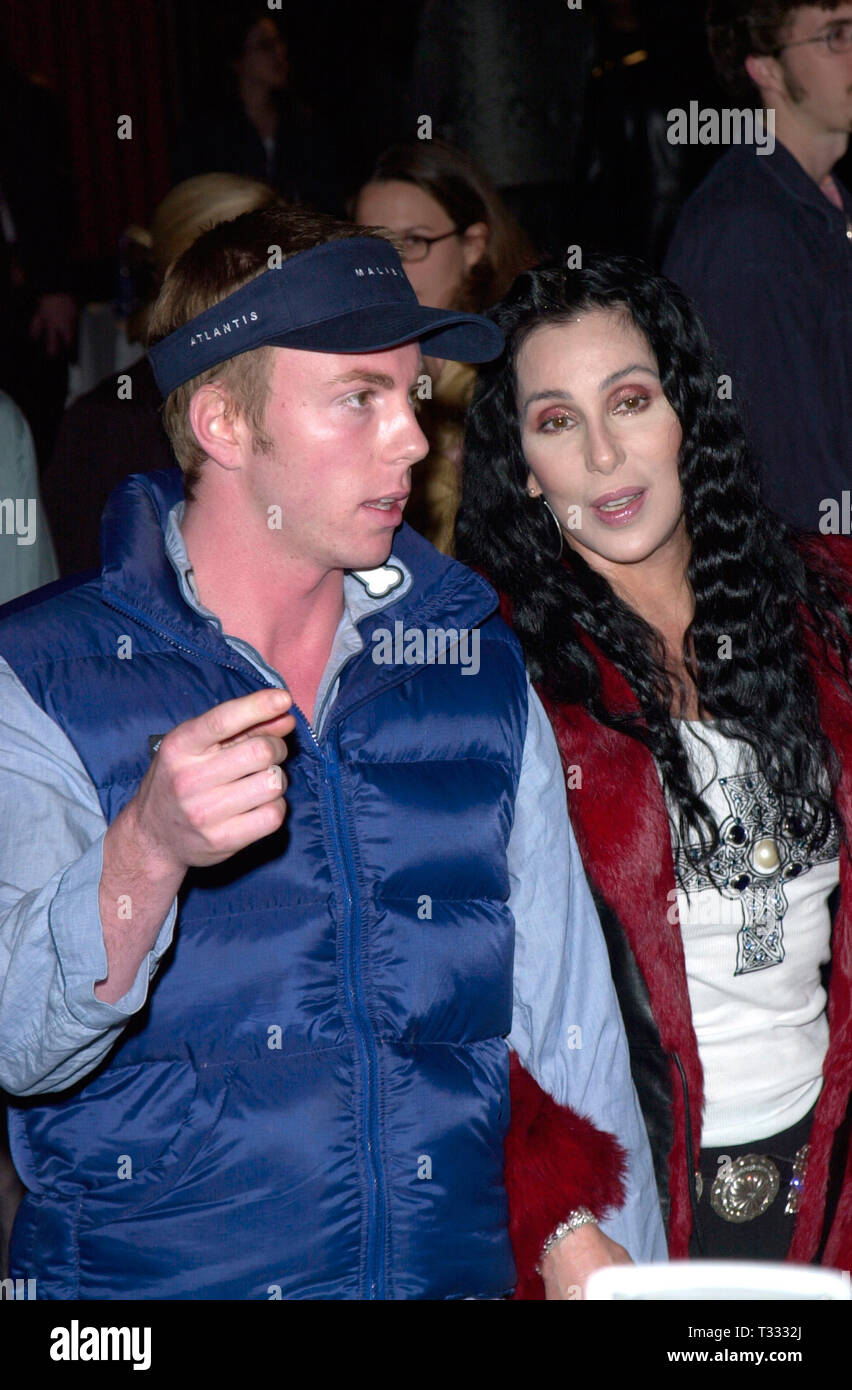 LOS ANGELES, CA. March 29, 2001: Actress/pop star CHER & son ELIJAH at ...