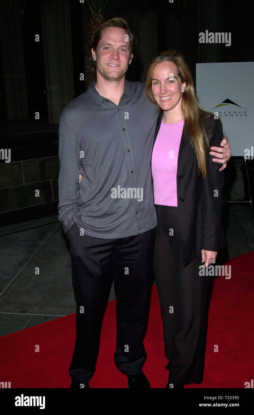 LOS ANGELES, CA. April 04, 2001: Actor MATT LETSCHER & wife JENNIFER at ...