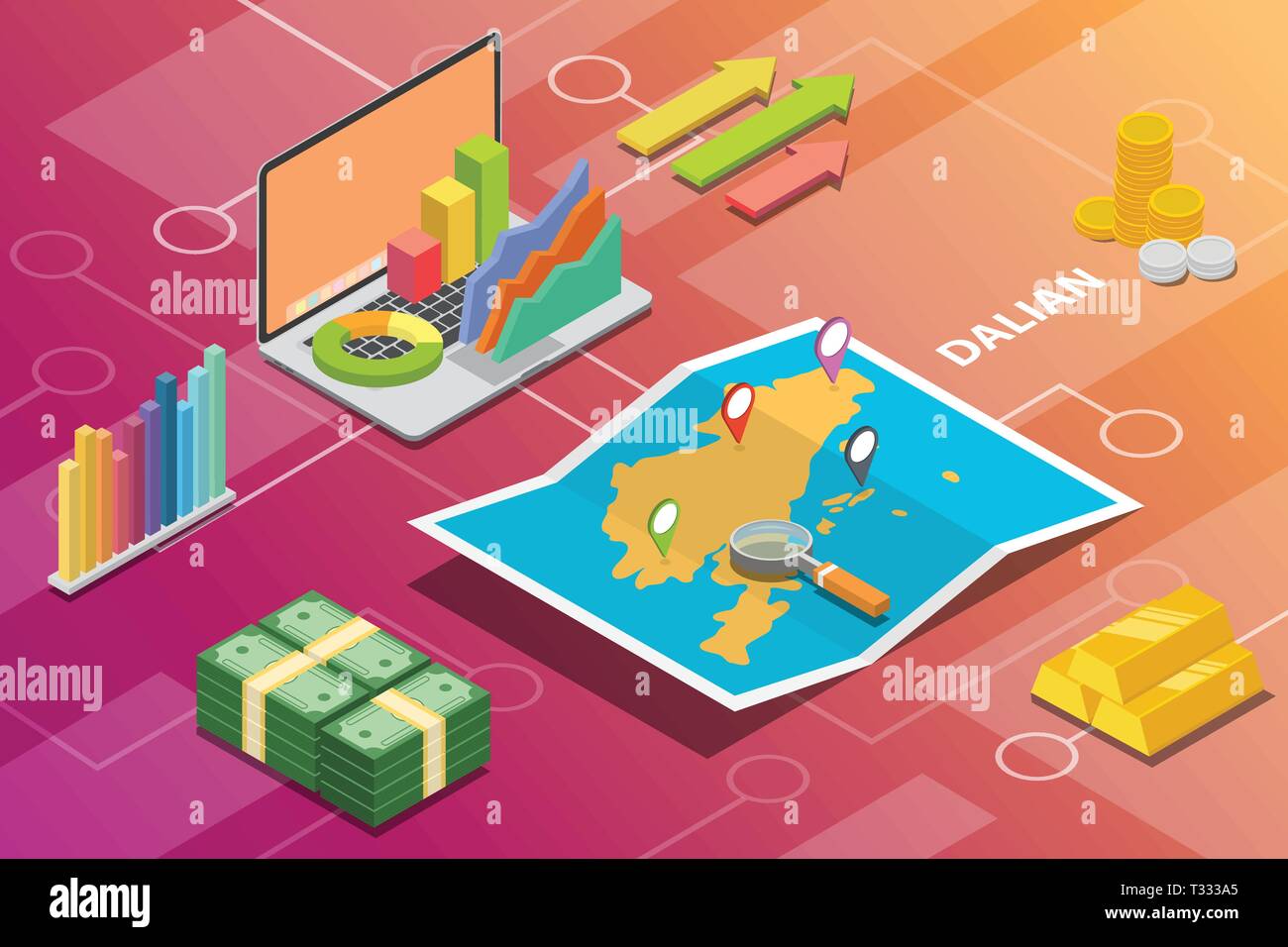 Bank of dalian Stock Vector Images - Alamy
