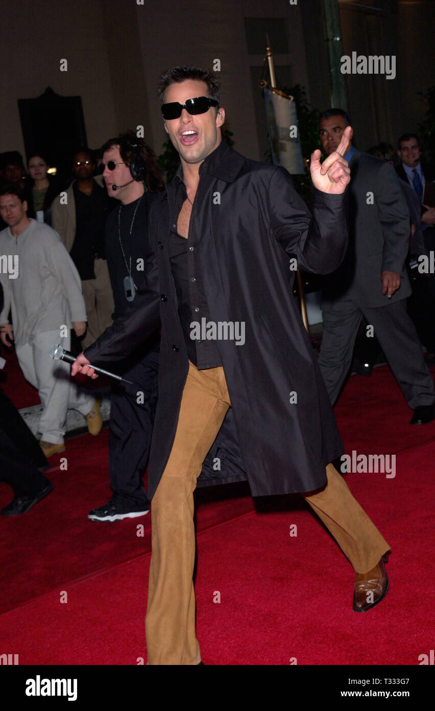 LOS ANGELES, CA. April 10, 2001: Pop star RICKY MARTIN at the 2001 ...
