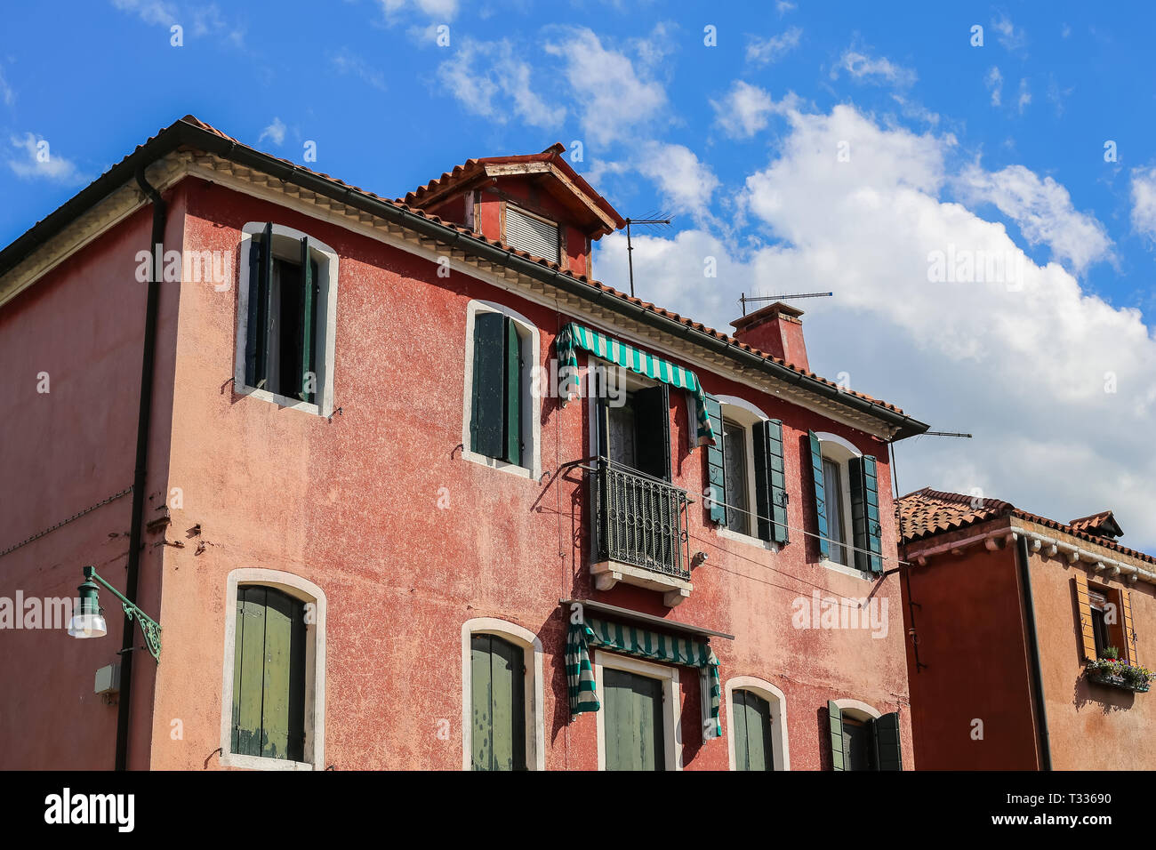 Historic architecture with old medieval buildings in Venice, Italy ...