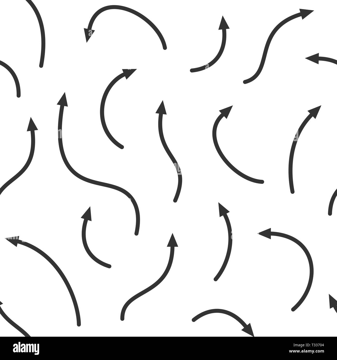 White Curved Arrow Black Background