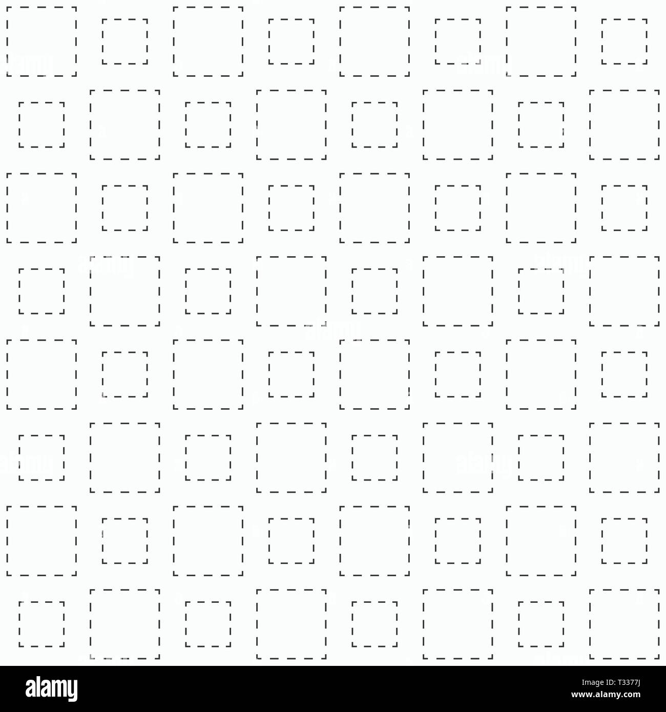 Abstract seamless pattern of dotted squares. Repeating geometric tiles ...