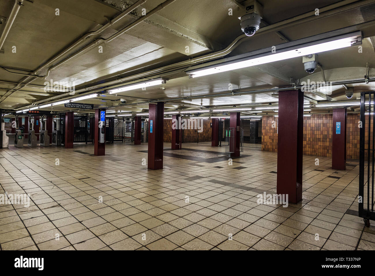 Automatic access control ticket barriers in subway station with ...