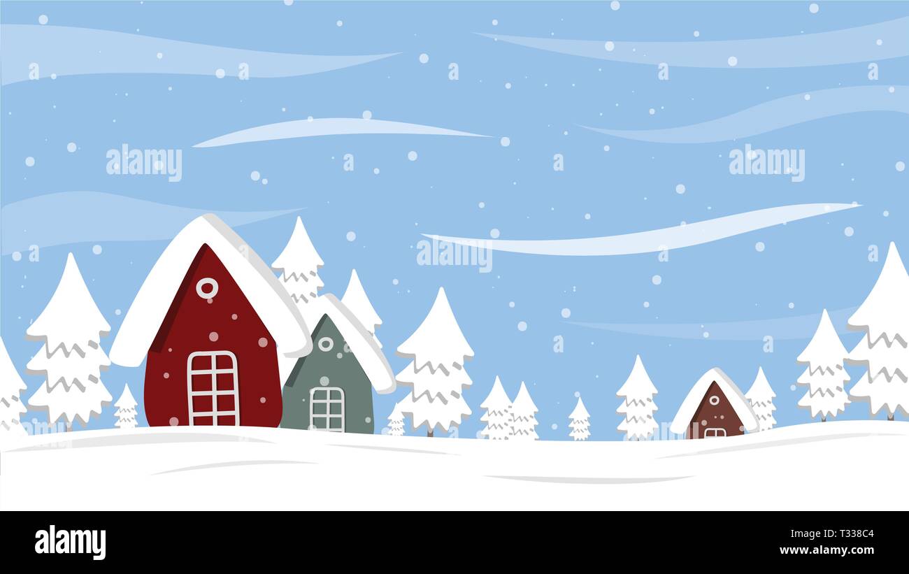 Winter fall landscape Stock Vector Images - Alamy