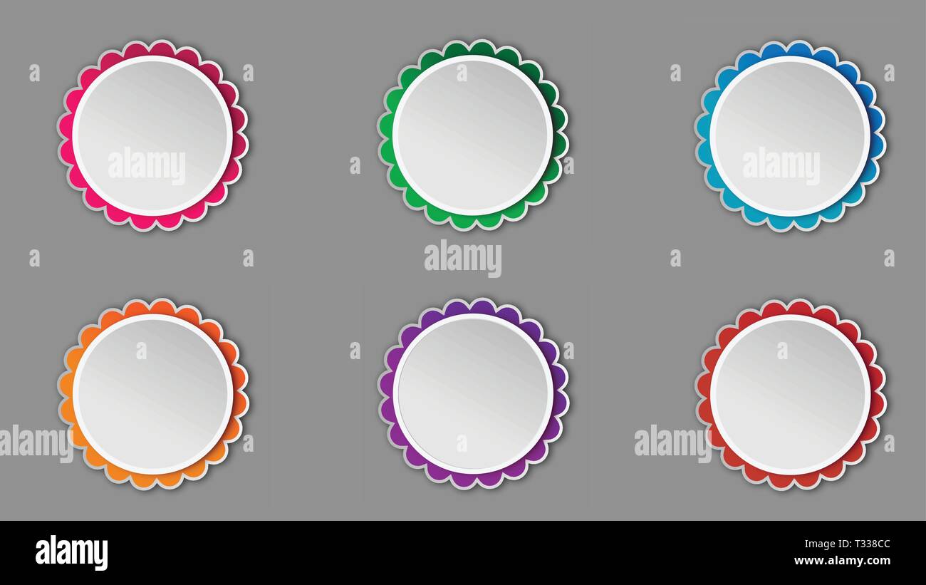 Stickers templates Stock Vector Images - Alamy