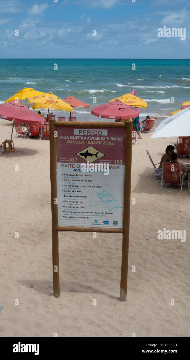 Notice board, Recife beach, Brazil Stock Photo - Alamy