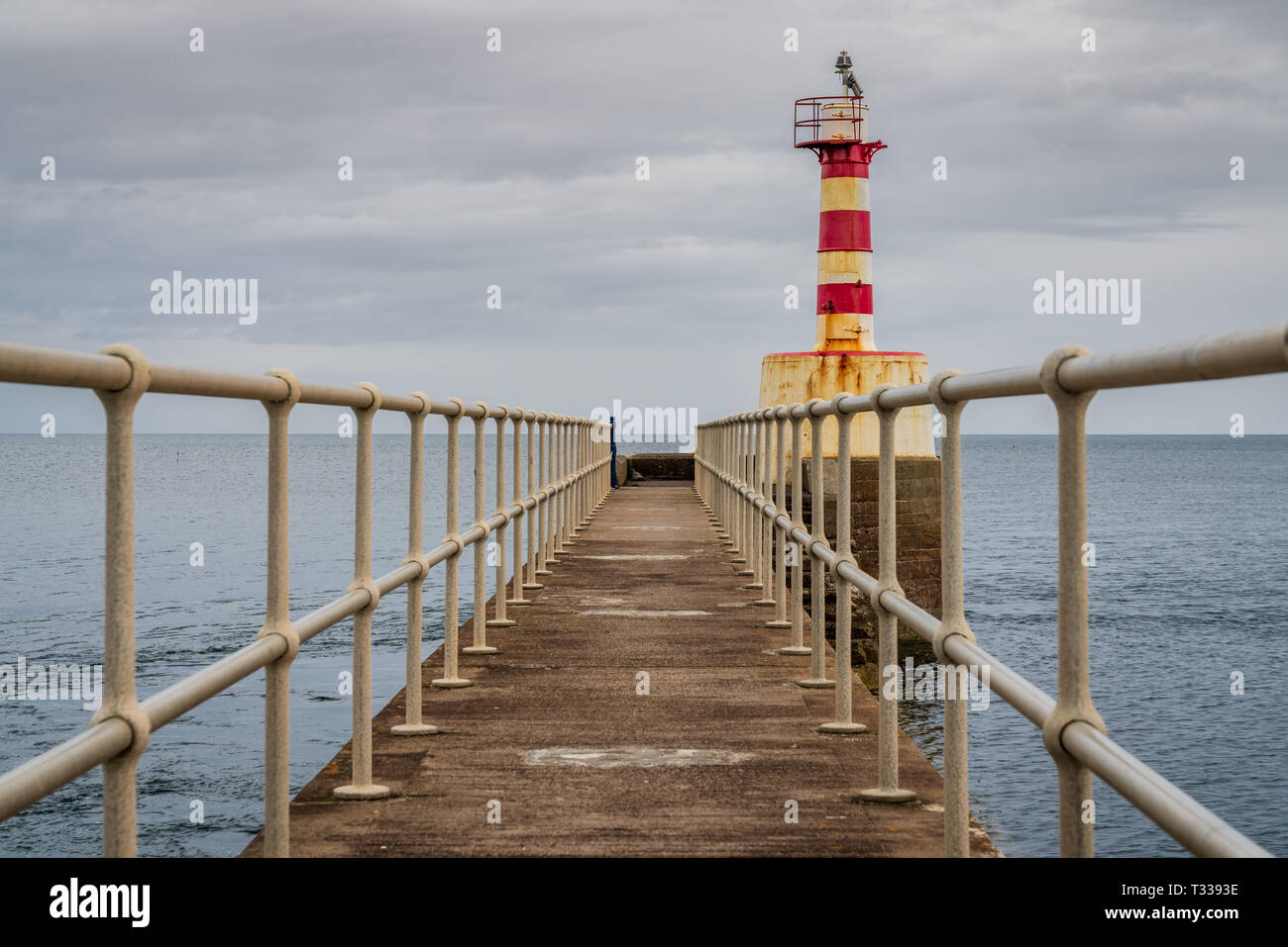 Lighthouse Amble Northumberland England High Resolution Stock ...