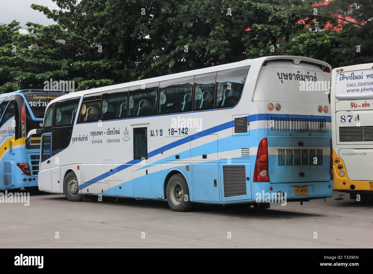 Chiangmai, Thailand - Auguest 11 2012: Bus of Budsarakham tour bus ...