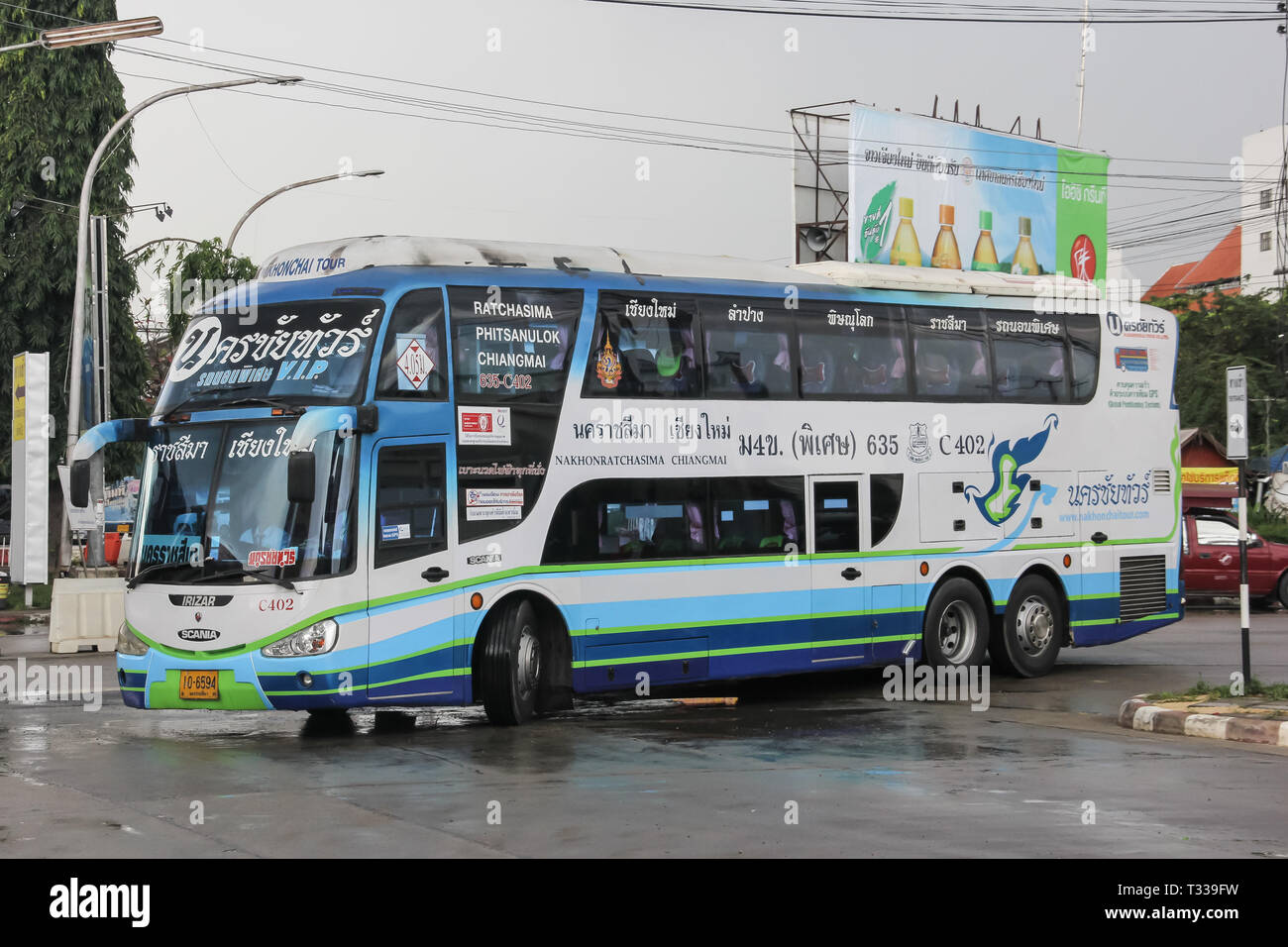 CHIANG MAI, THAILAND - SEPTEMBER 8 2011: Bus of Nakhonchai tour company ...