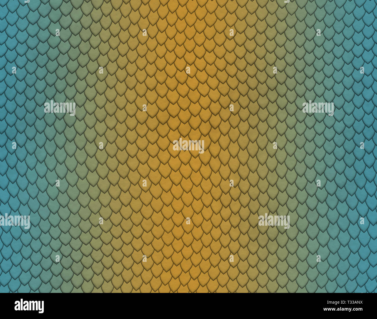 Blue and yellow gradient snake skin seamless pattern, sharp scale Stock ...