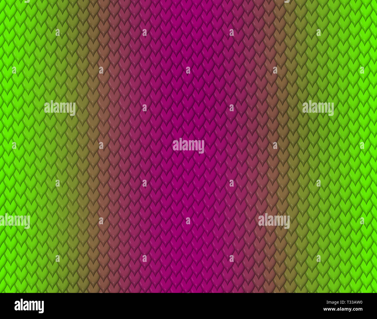 Green magenta gradient snake skin seamless pattern, short sharp scale ...