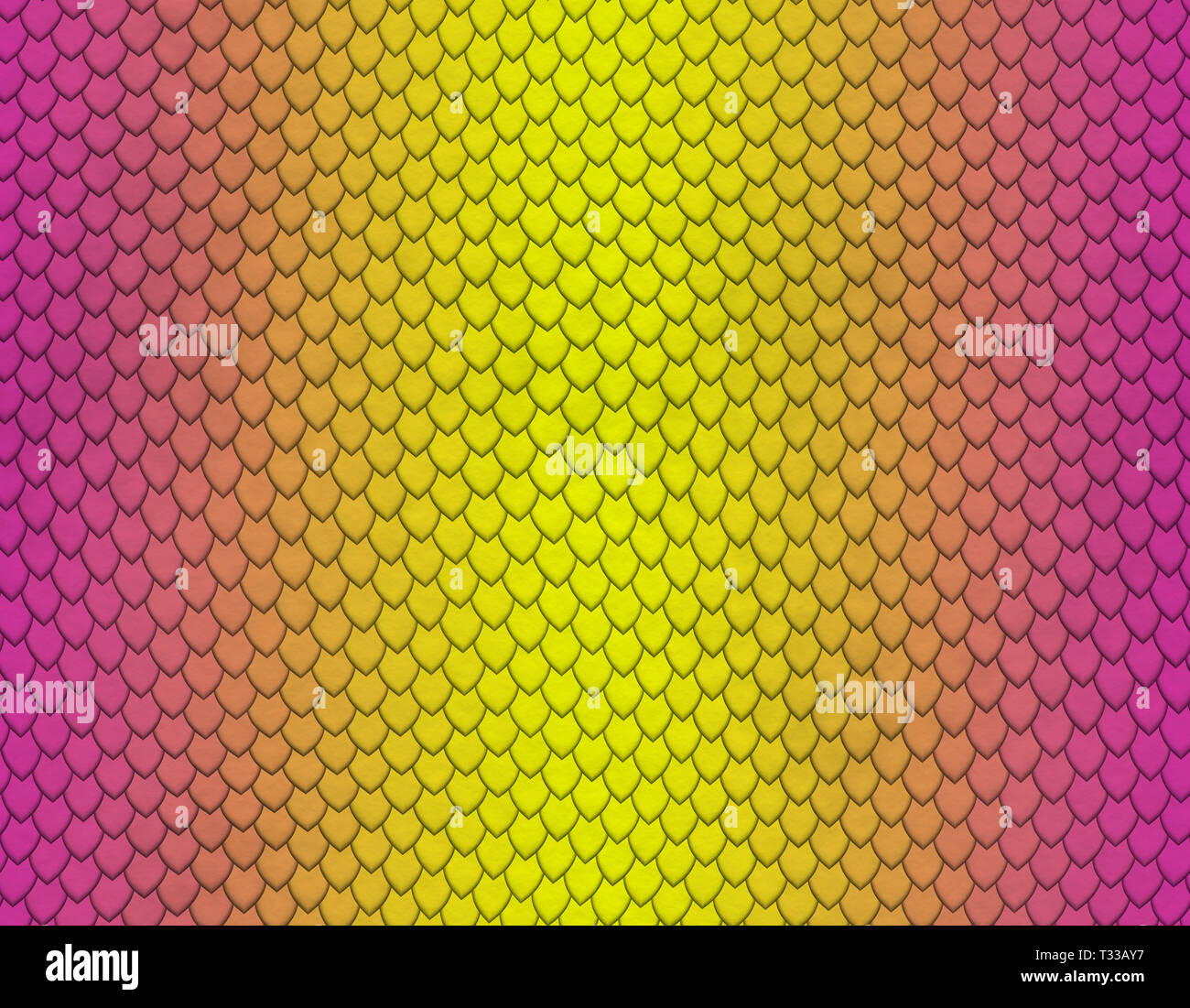 Magenta and yellow gradient snake skin seamless pattern, sharp scale ...