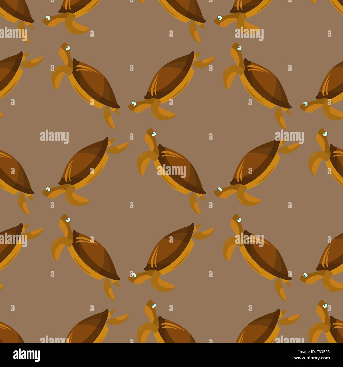 Ocean Turtle Seamless Pattern. Sea Graphic Simple Animal Texture Stock ...