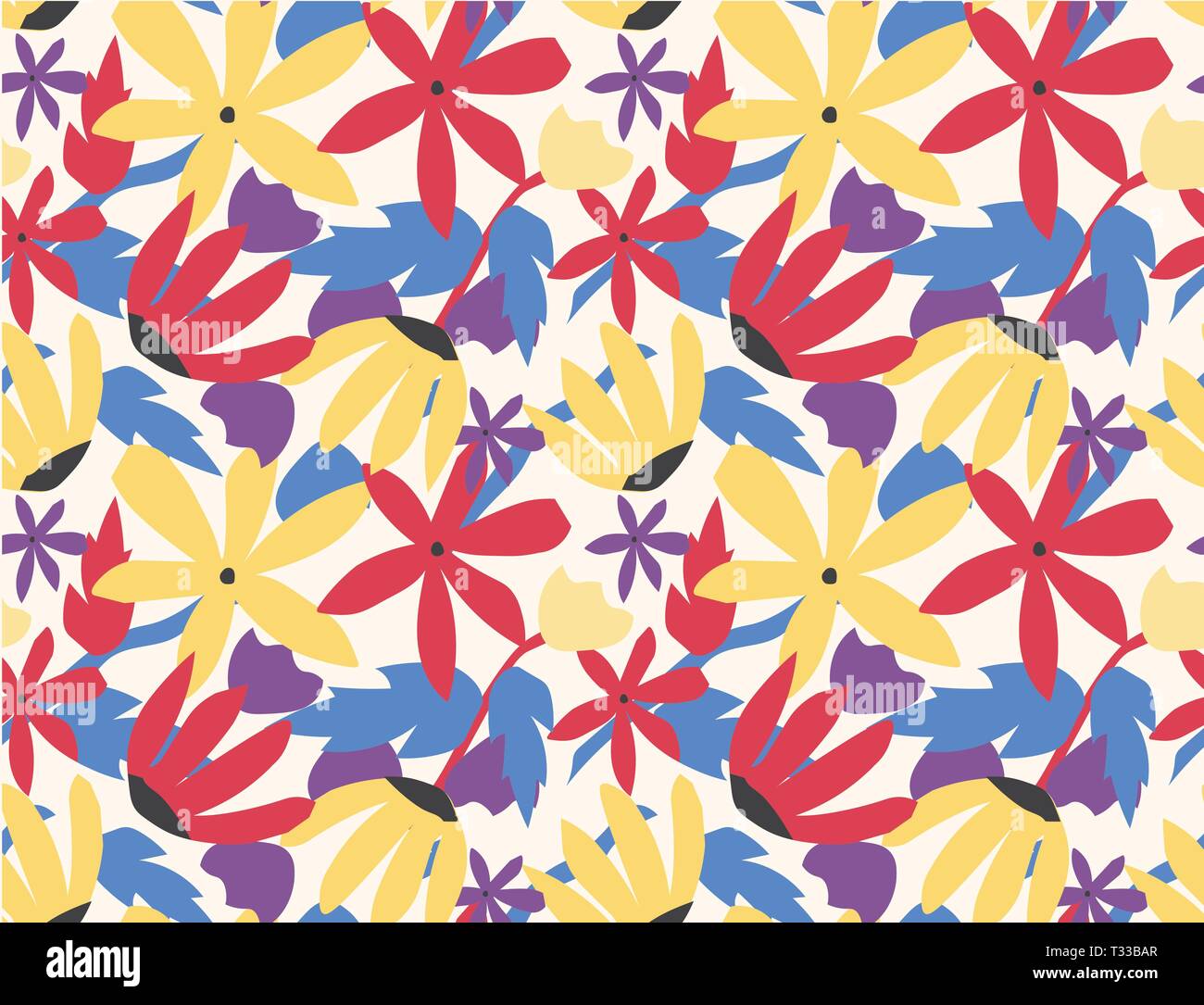 seamless pattern colorful flower pop art style Stock Vector Image & Art ...