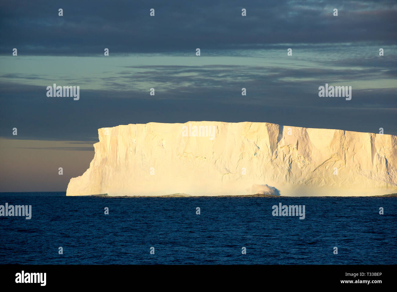A tabular iceberg in Crystal sound, Antarctica Stock Photo - Alamy