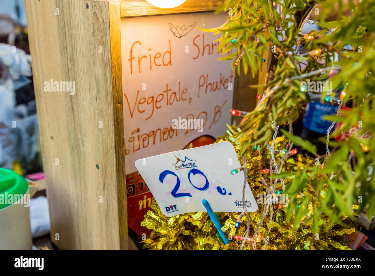 Old thai market sign hi-res stock photography and images - Alamy