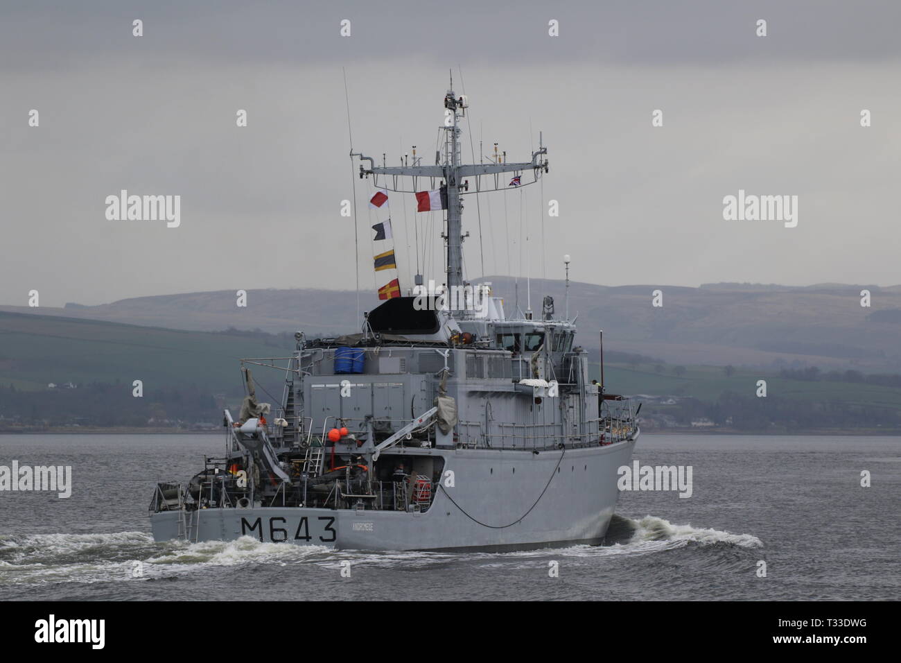 FS Andromede (M643), an Eridan-class (Tripartite) minehunter operated ...