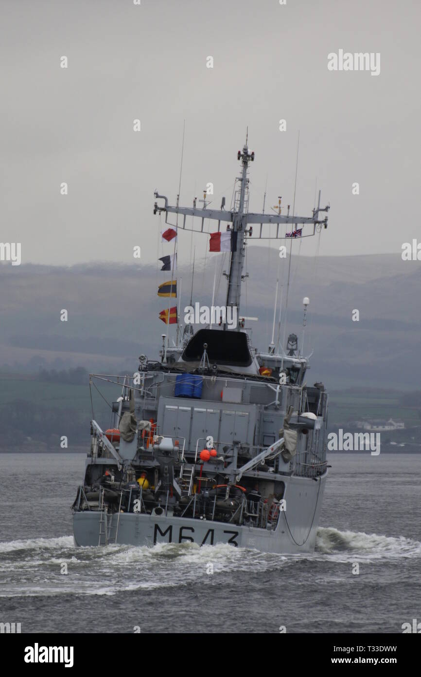 FS Andromede (M643), an Eridan-class (Tripartite) minehunter operated ...