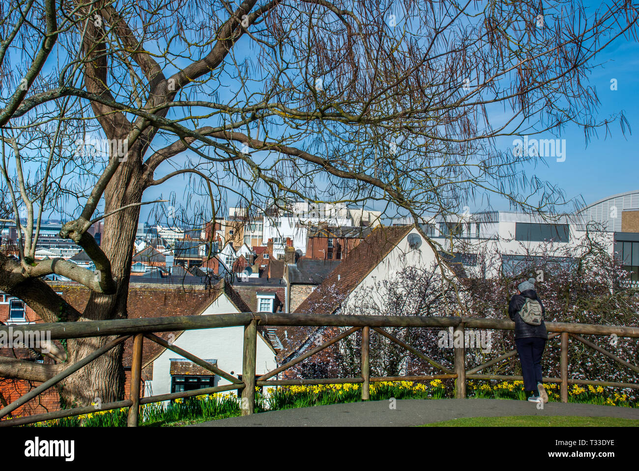 Views from the top of the Guildford Castle Stock Photo - Alamy
