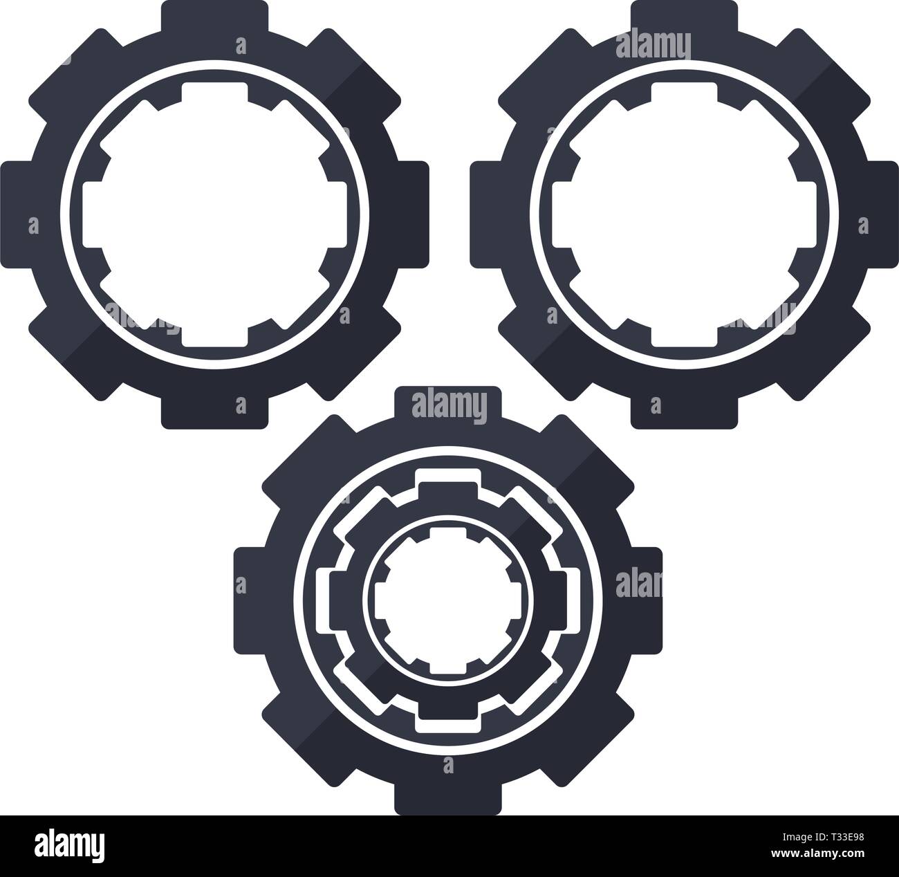 Gears machinery working isolated Stock Vector Image & Art - Alamy