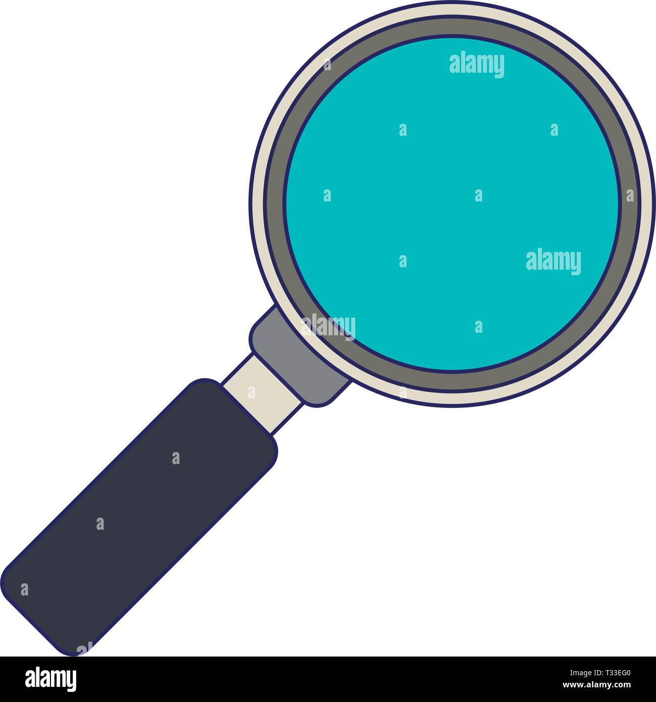 Magnifying glass symbol isolated blue lines Stock Vector Image & Art ...
