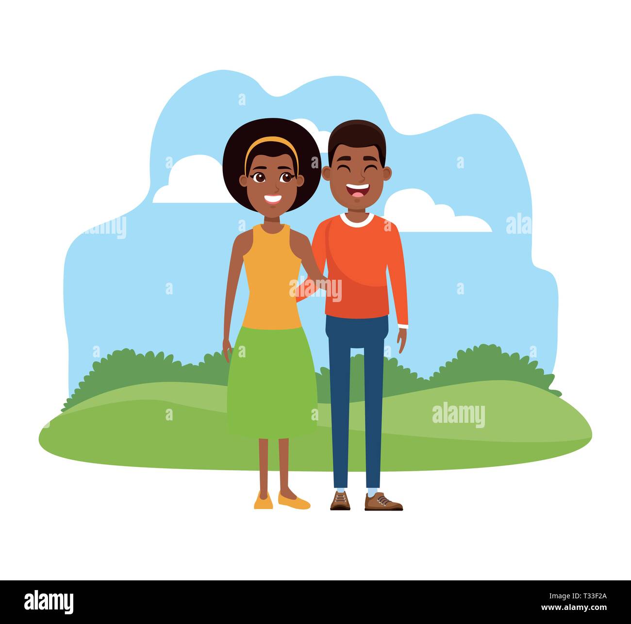 Young couple cartoon Stock Vector Image & Art - Alamy