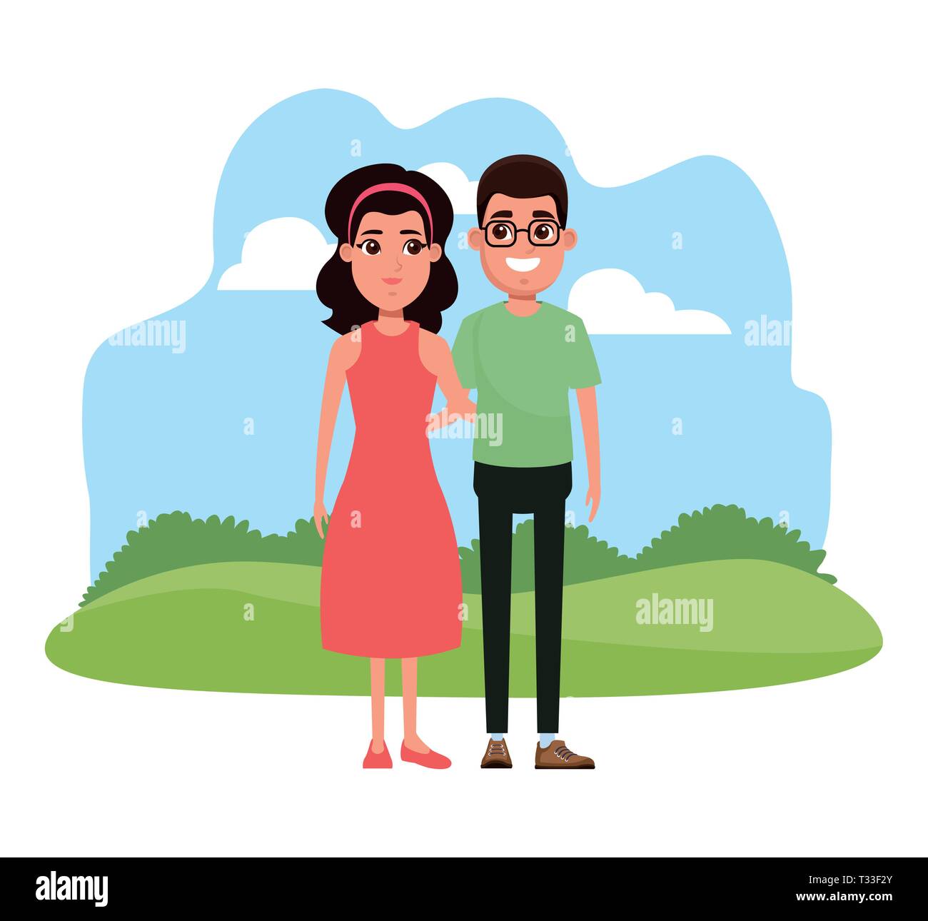 Young couple cartoon Stock Vector Image & Art - Alamy