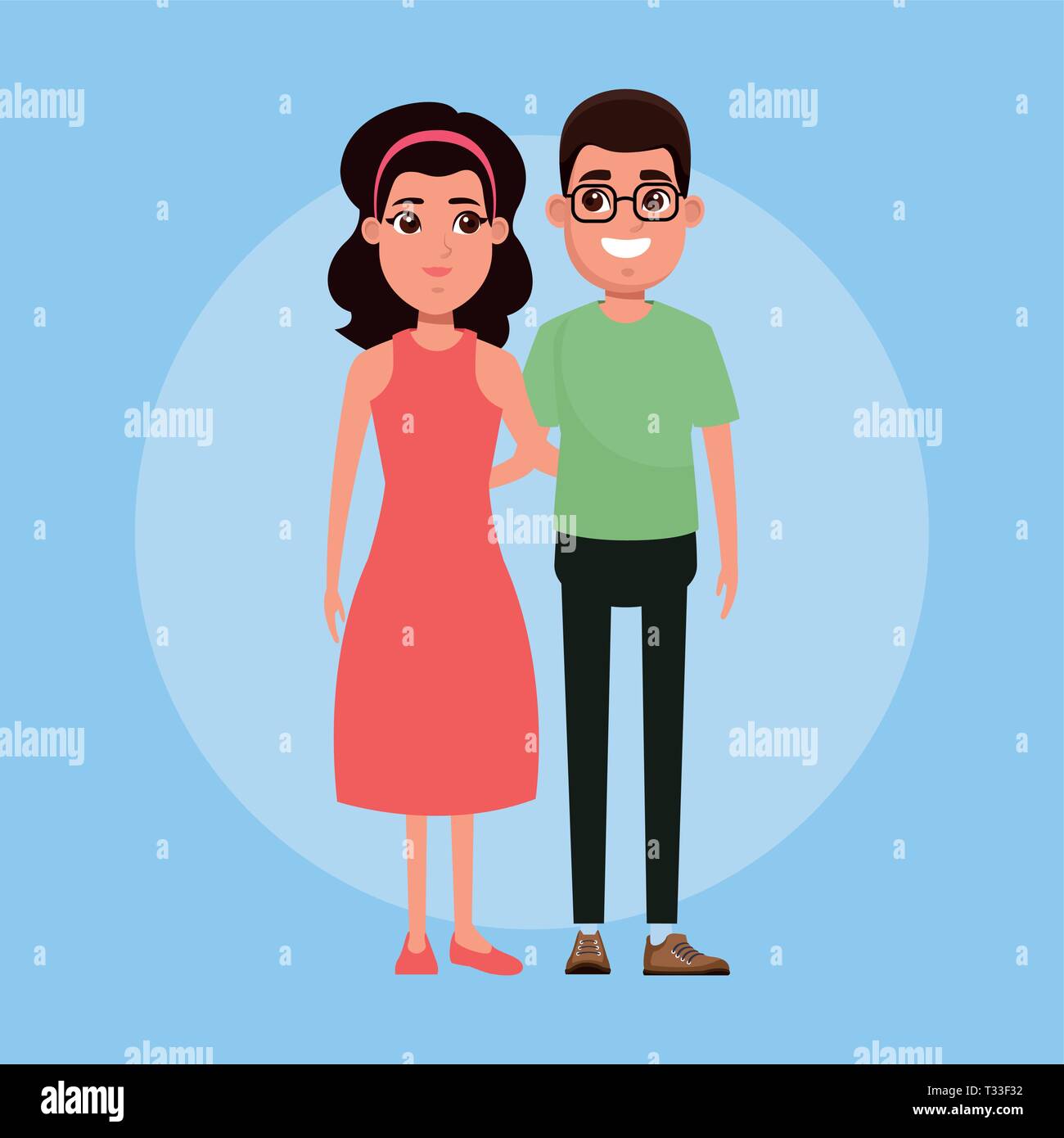 Young couple cartoon Stock Vector Image & Art - Alamy