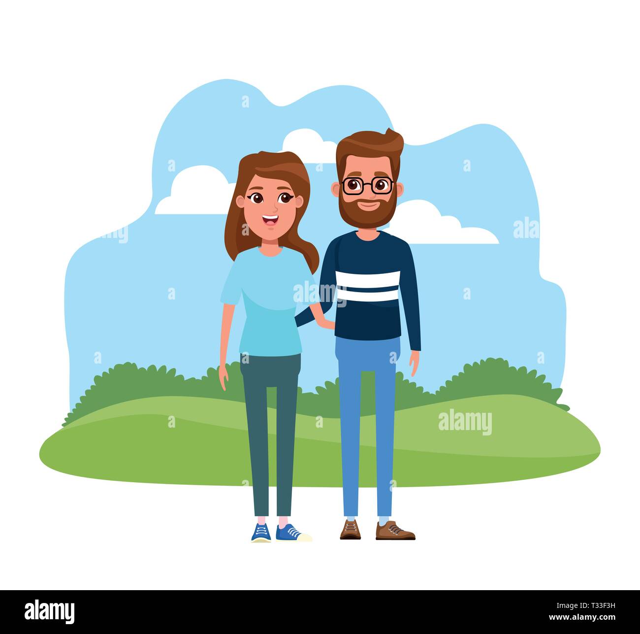 Young couple cartoon Stock Vector Image & Art - Alamy